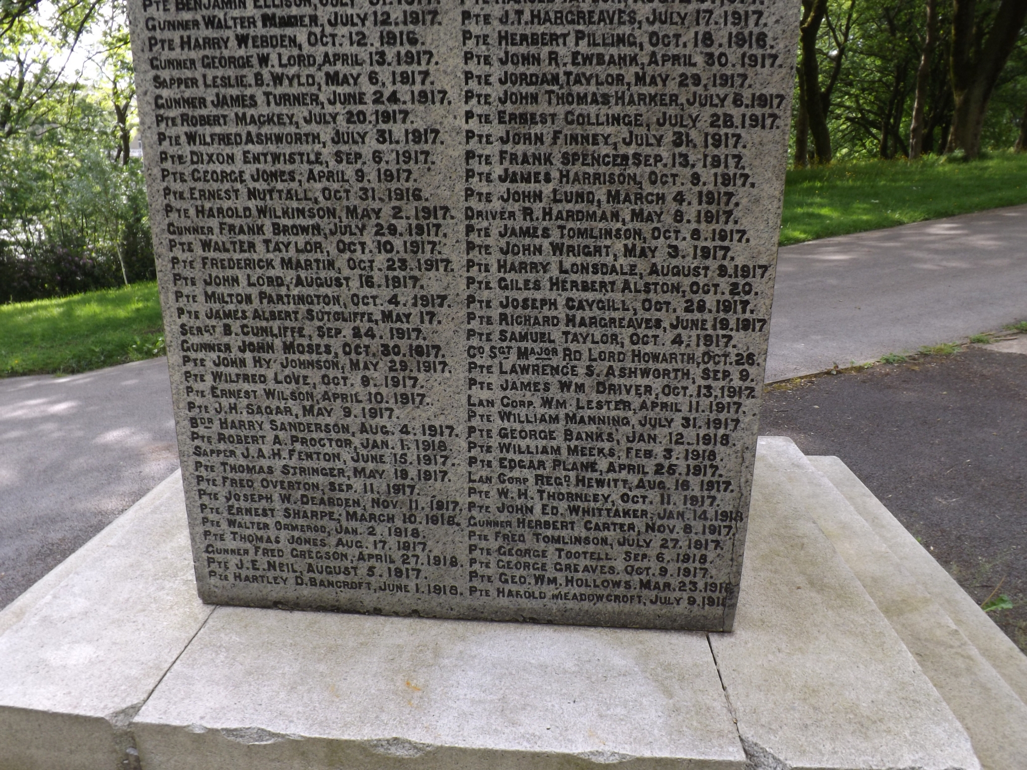 Rawtenstall Municipal War Memorial - War Memorials Online